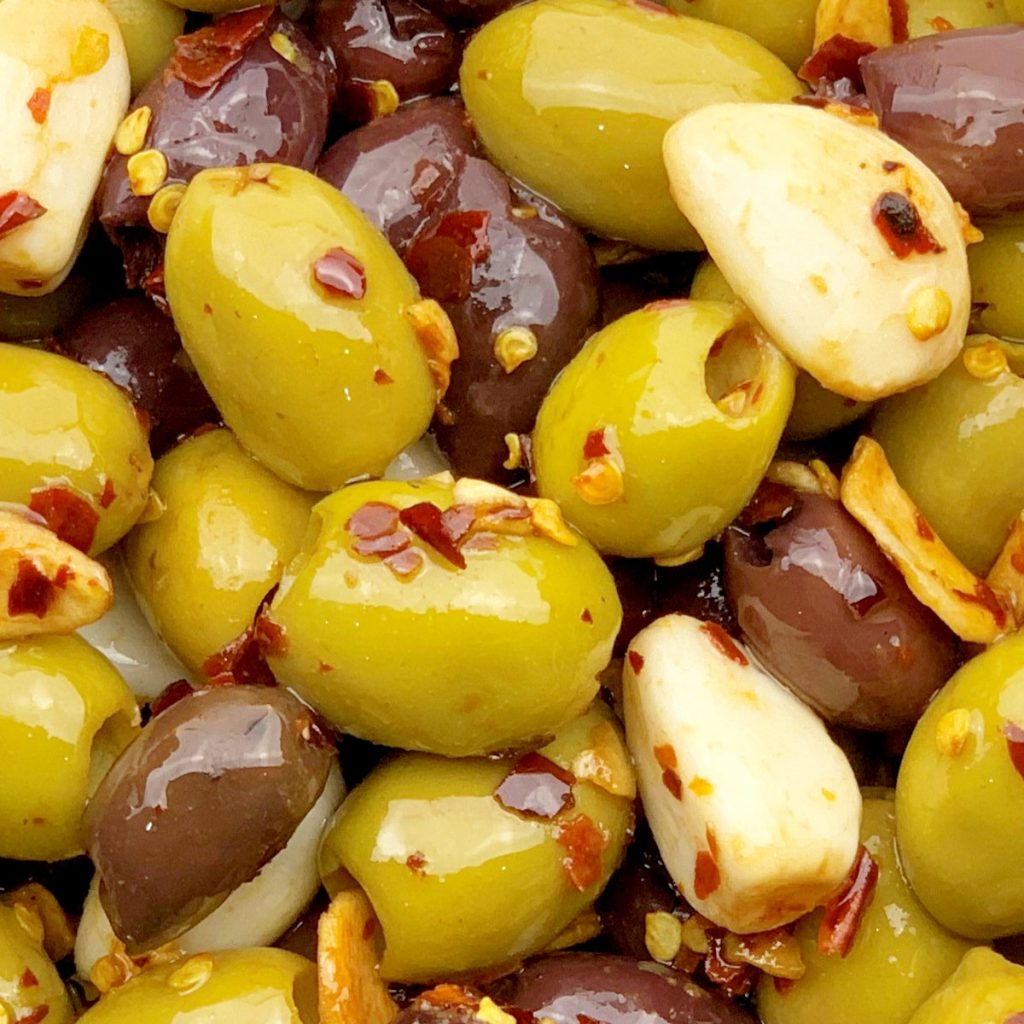 Chilli And Garlic Marinated Olives